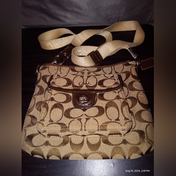 Coach | Bags | Coach Signature Khaki Square Crossbody Purse | Poshmark